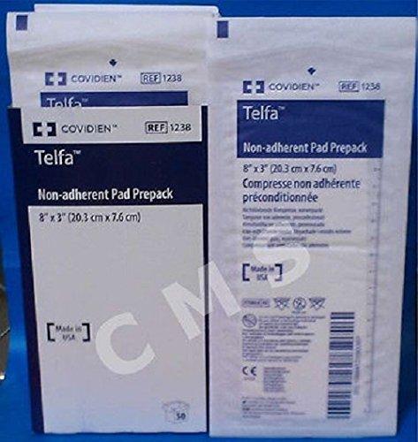 Covidien 1238 Telfa Non-Adherent Pads Prepack 8 x 3 (50-Pack) - Medical ...