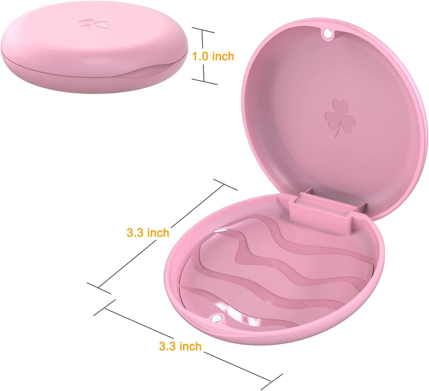 Braces Box & Dento Box - 2-Piece Pink KFO & Splint Storage for Bite ...