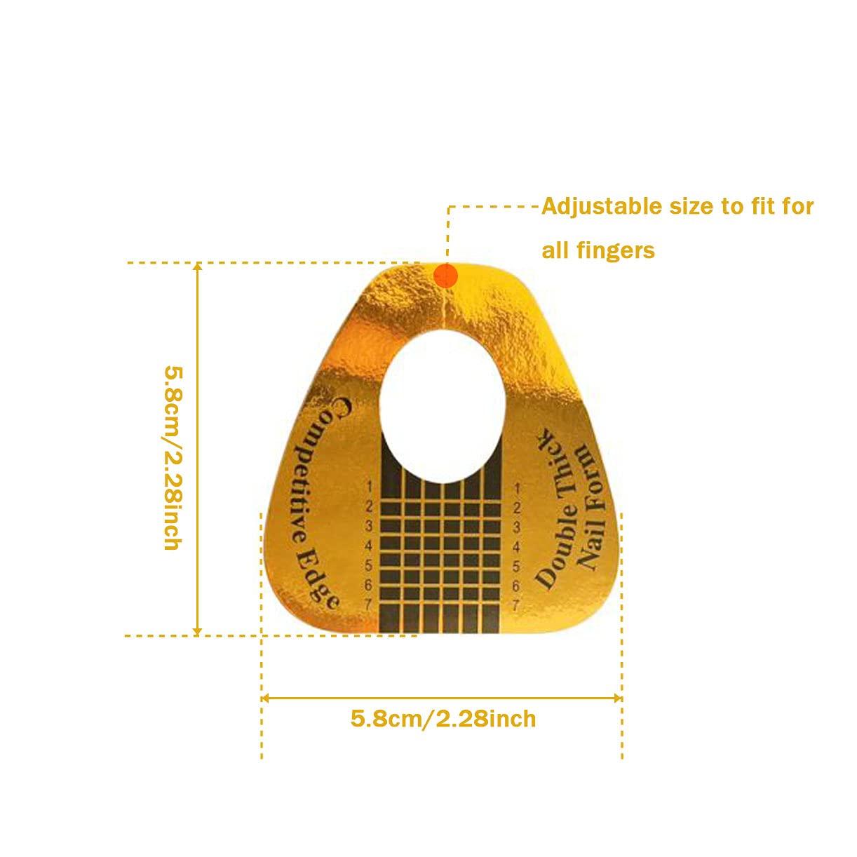 ZBX 200 Pcs Acrylic Nail Forms Sticker Thick Nail Art Tips Extension ...