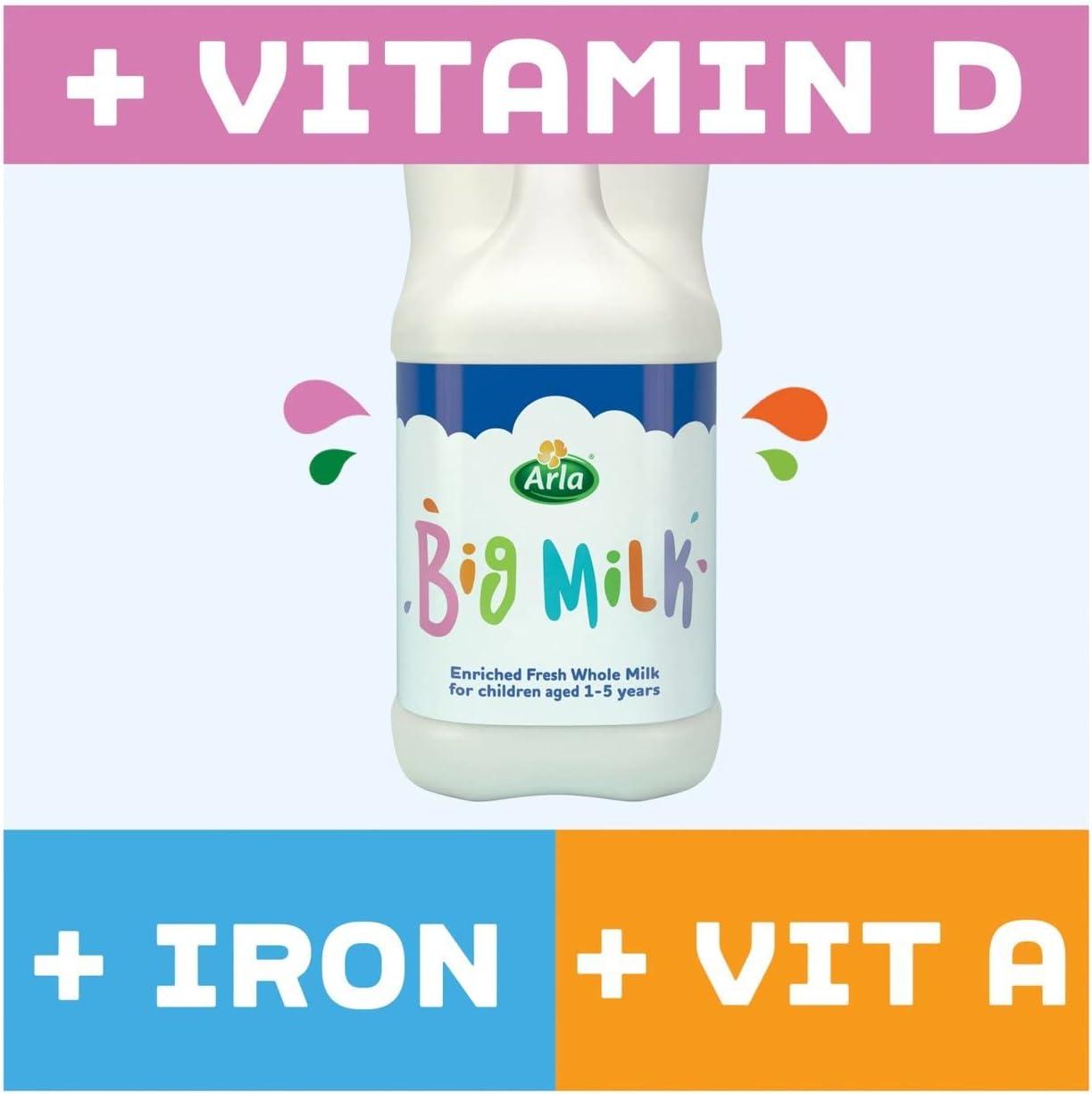 Arla Big Milk Whole Milk for Big Kids Aged 1+ 2 Litre | Buy Now with ...