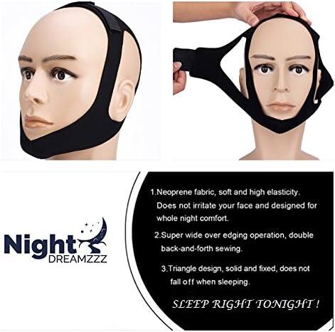Stop Snoring Chin Strap Bundle with Nose Vents & Silk Eye Mask ...