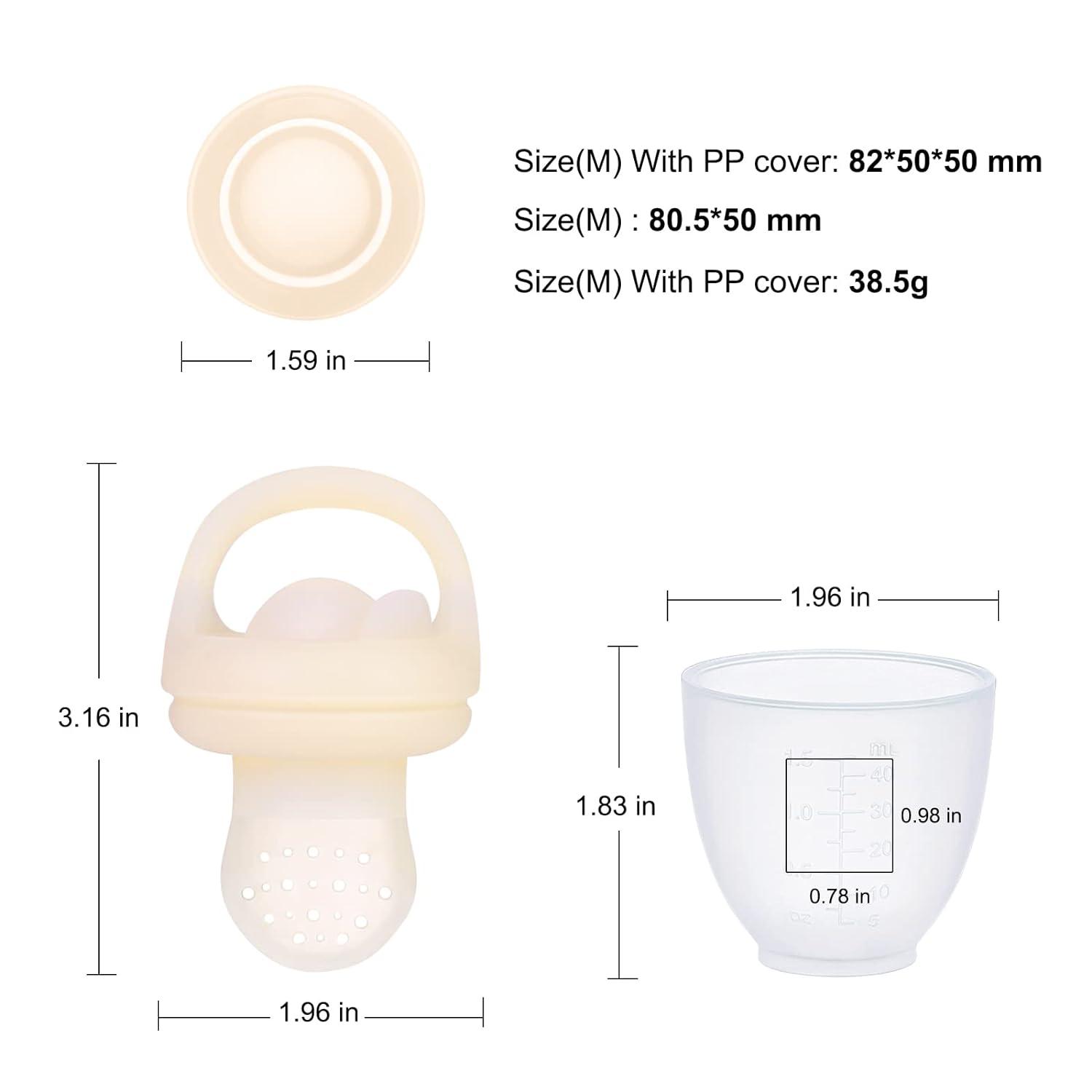 2 Pack Baby Food Feeder Pacifier - Silicone Nibbler & Teether Combo for ...