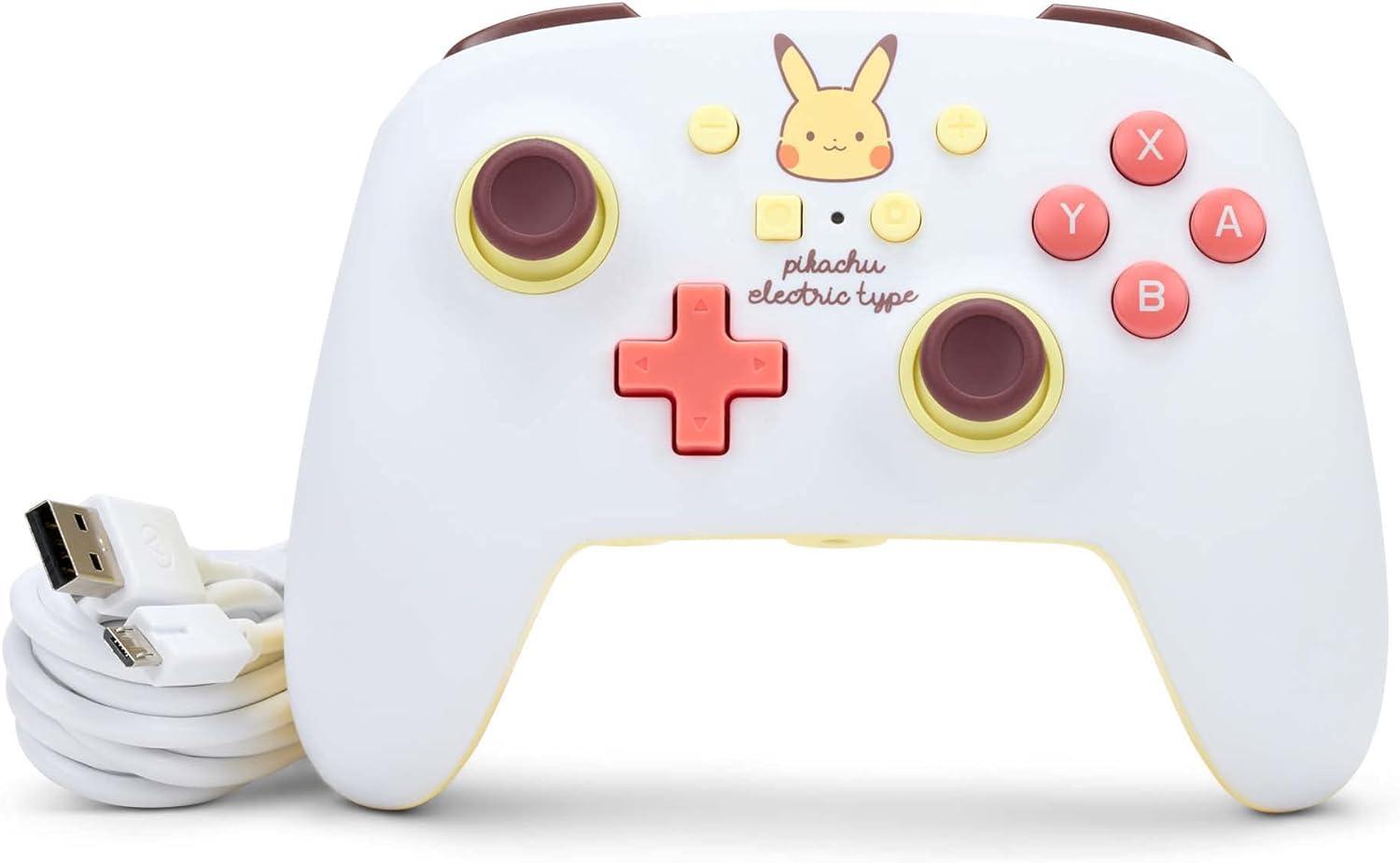 PowerA Pikachu Electric Type Enhanced Wired Controller for Nintendo ...