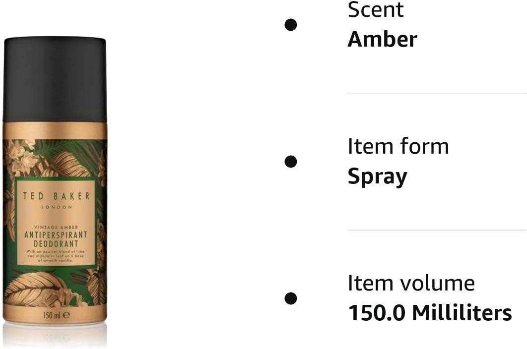Ted Baker Antiperspirant Deodorant Vintage Amber 150ml | Buy Now with ...