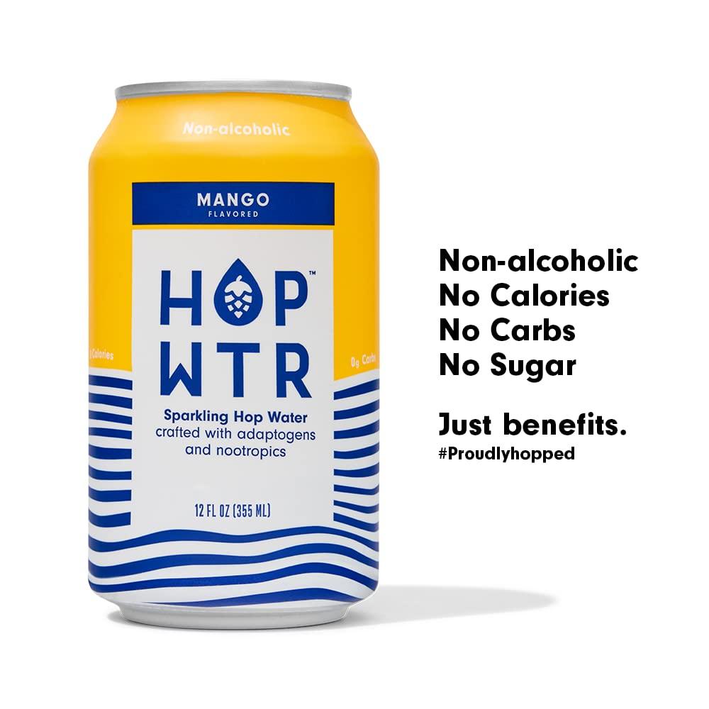 HOP WTR Mango Sparkling Hop Water (12 Pack) NA Beer - No Calories ...