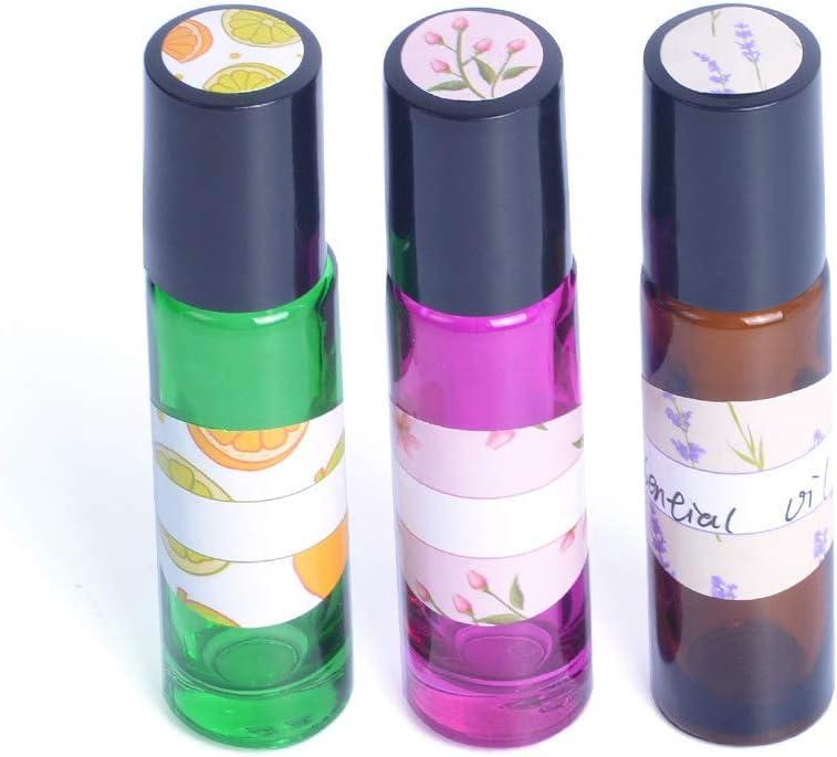 Frcolor Essential Oils Bottle Labels - 10 Colorful Stickers for ...