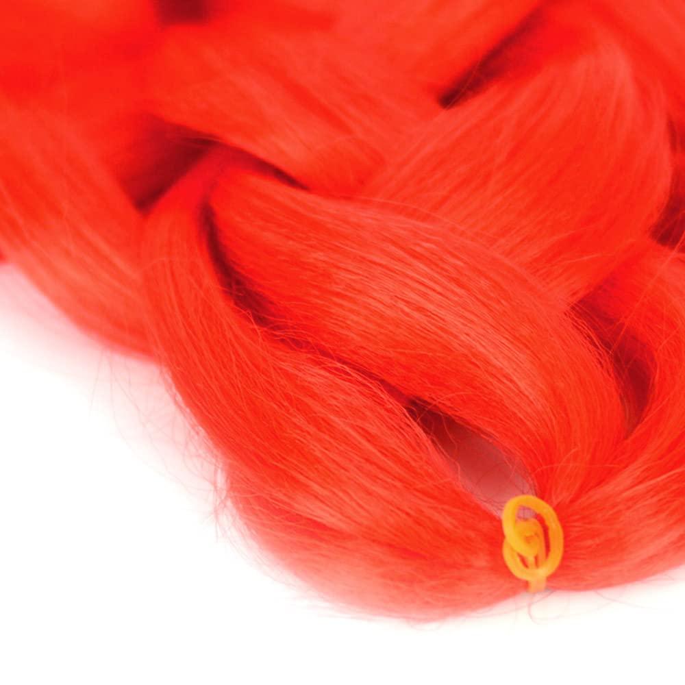 Mybraids Premium 2m Fire Red Braid Hair Extensions for Rasta Braids ...