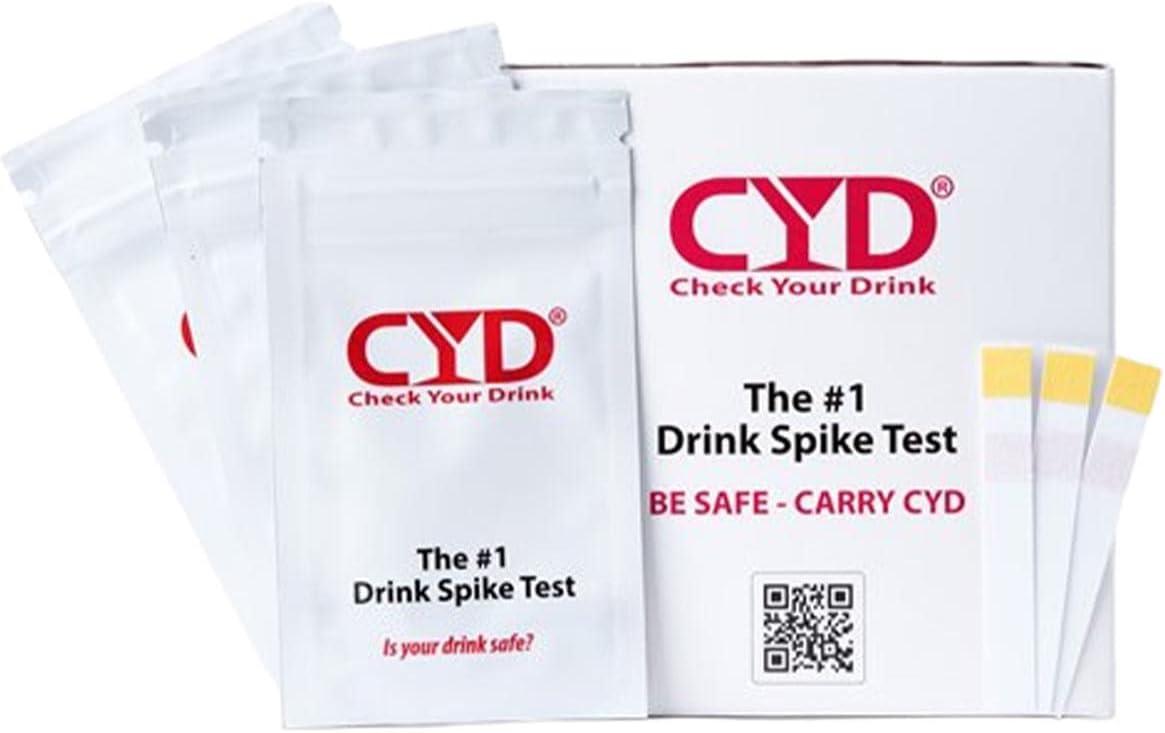 CYD Check Your Drink - 50 Test Strips for Ketamine & GHB Detection ...