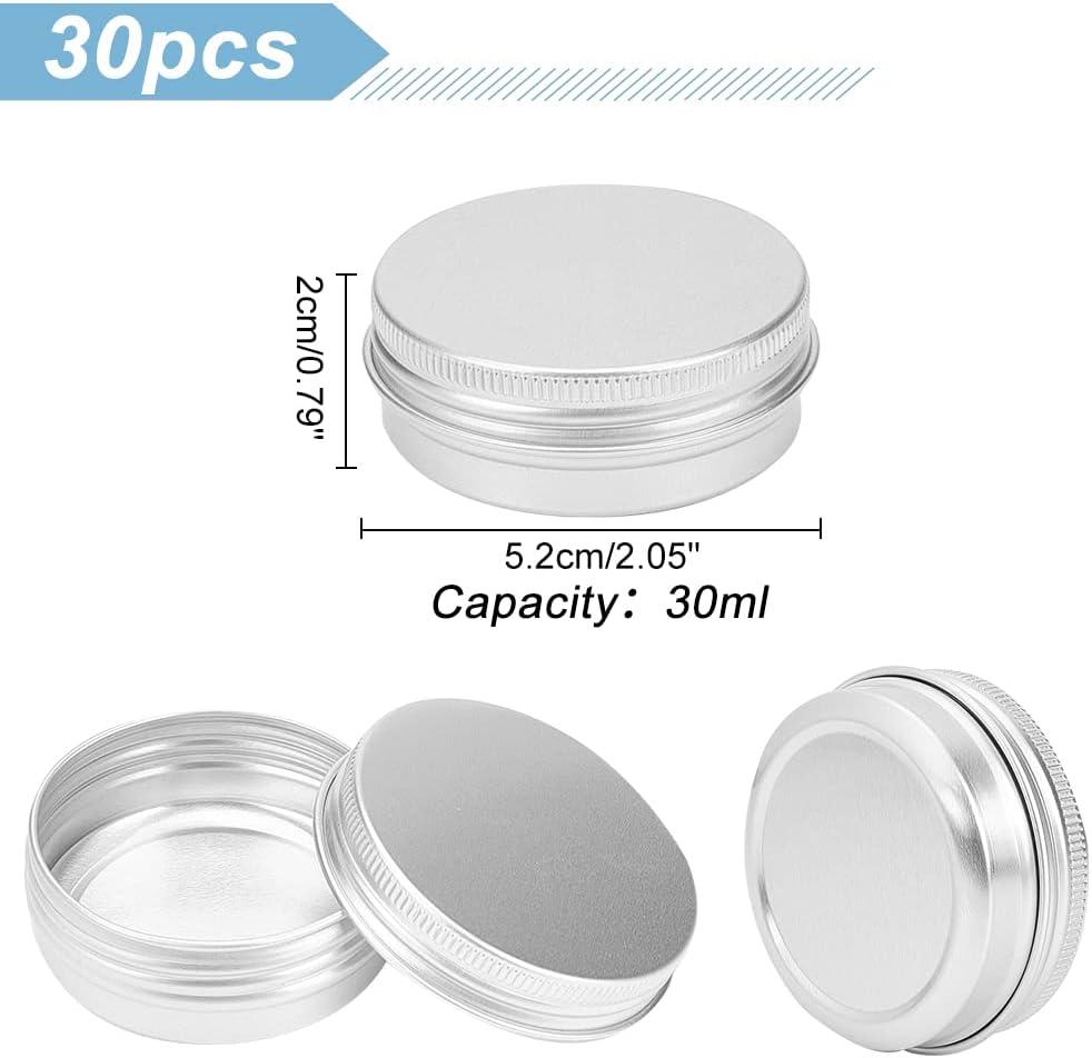 PandaHall Elite 30ml Aluminum Box - Column Design Platinum Finish ...