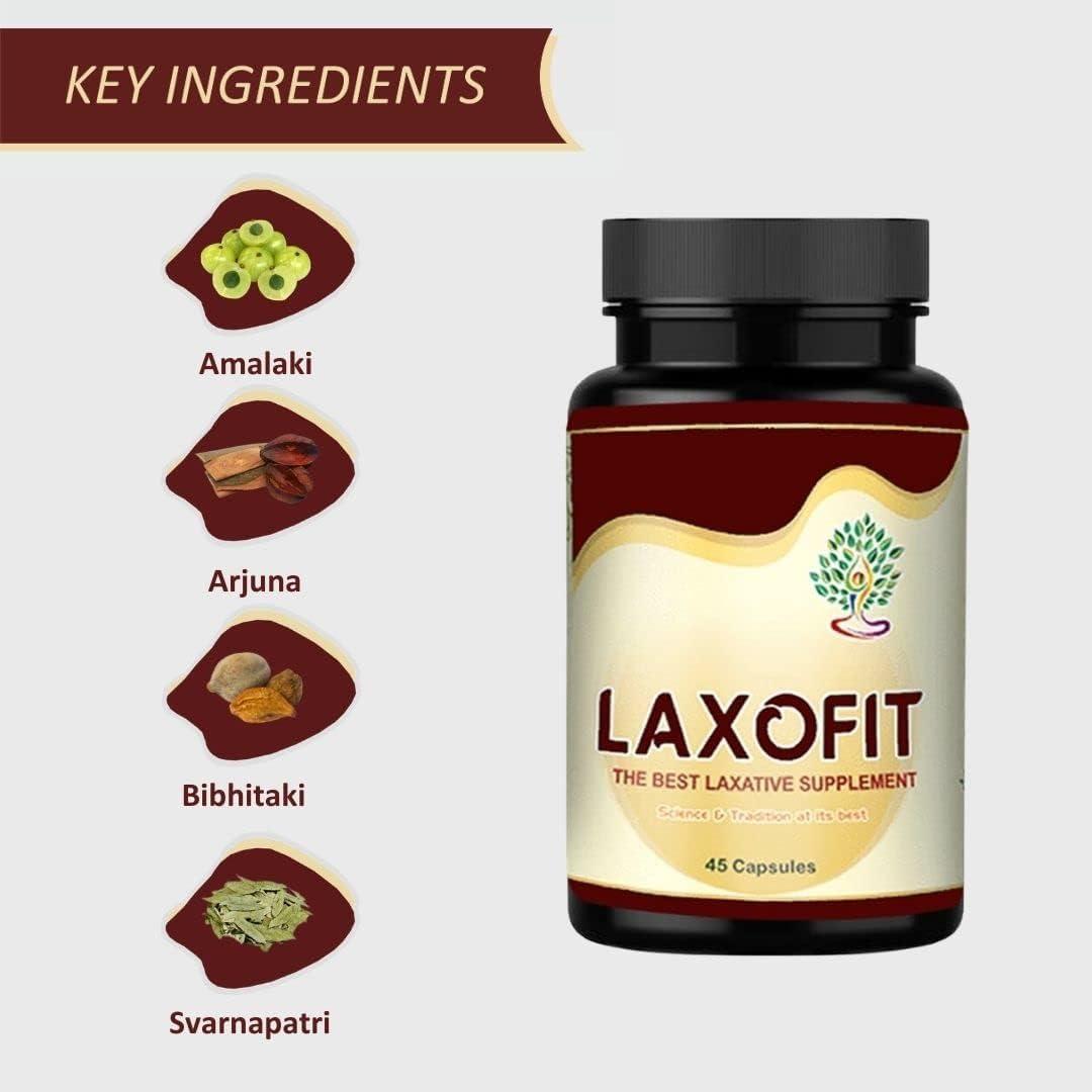 Laxofit Ayurvedic Laxatives for Constipation Relief - 45 Veg Capsules ...