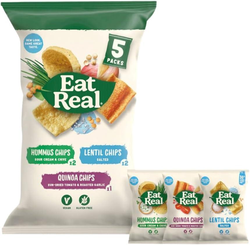 Variety Crisps Bundle Consisting of Eat Real Hummus Chips Lentil Chips ...