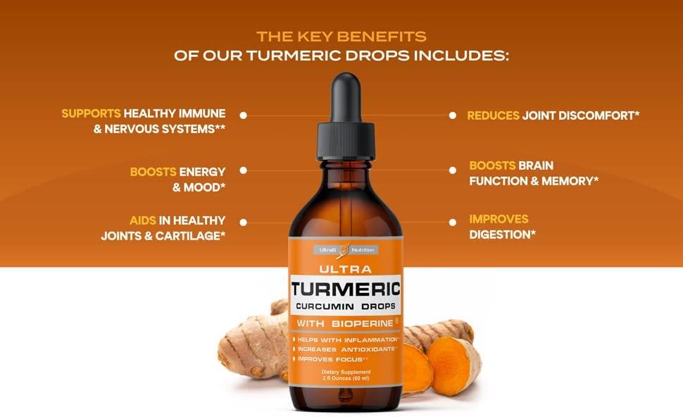 Liquid Turmeric Curcumin with Bioperine for Joint Support - Turmeric ...