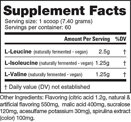 NutraBio BCAA 5000 Powder - Vegan Fermented BCAAs for Lean Muscle ...