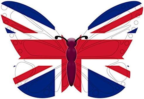 24 Edible Pre-Cut Wafer Butterfly Cake Toppers: Union Jack | Buy Now ...