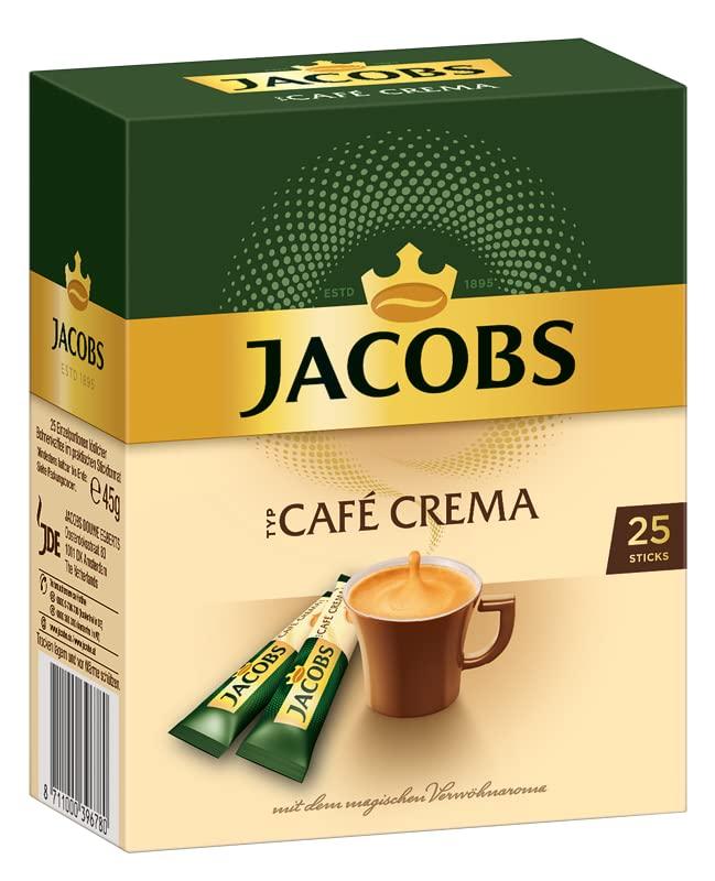 Buy Jacobs Soluble Coffee Caf Crema - 25 Instant Coffee Sticks for 25 ...