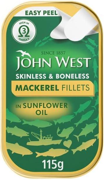 Tinned Mackerel Bundle With John West Mackerel Fillets In Sunflower Oil ...