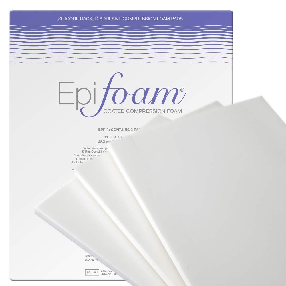 Epifoam 7.75 x 11.5 x .5 in Silicone Backed Compression Foam Pads - 3 ...