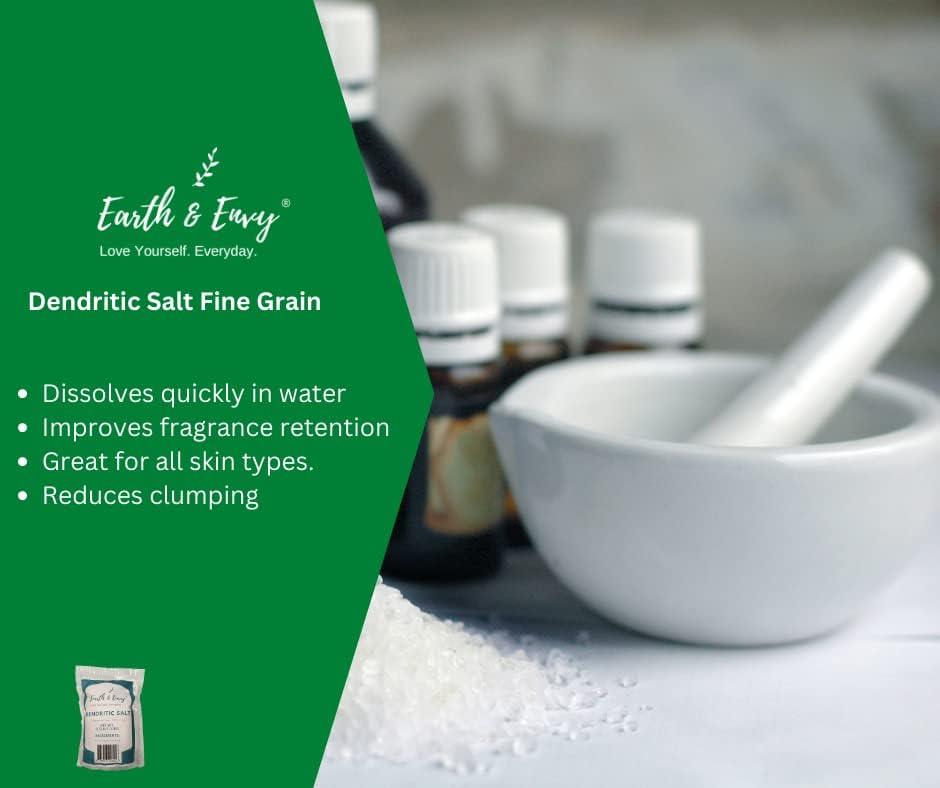 Earth & Envy DENDRITIC Salt 5lb - Premium Fine Grain for Salt Scrub ...