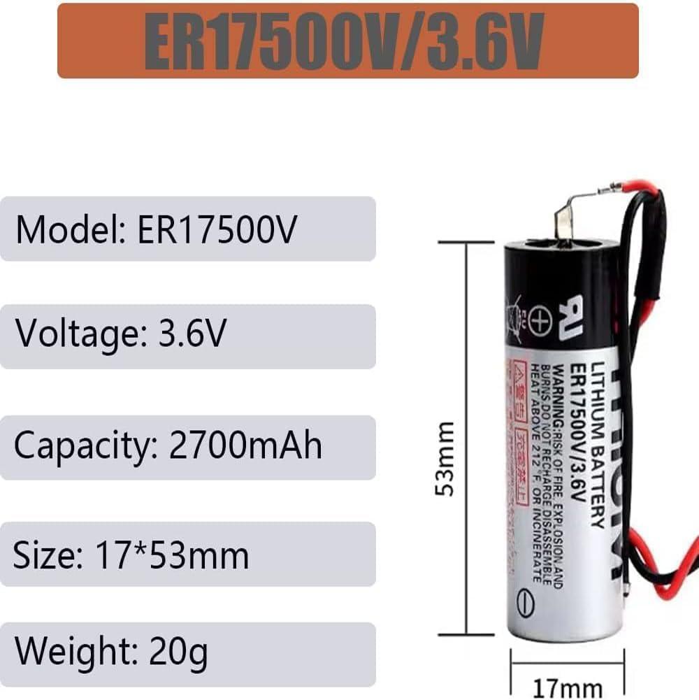 Buy 20 Pack 3.6V ER17500V Battery | PLC CNC Backup Battery 2700mAh ...