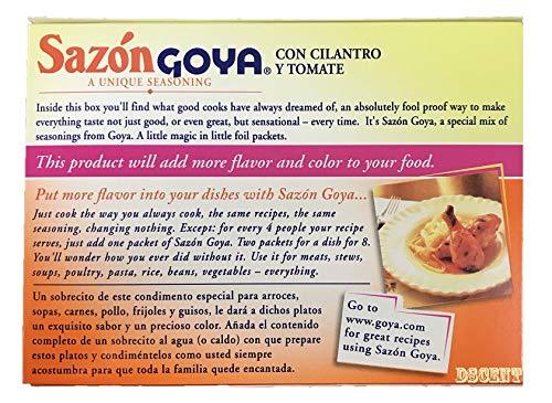 Goya Sazon with Cilantro & Tomato 1.41 oz (4 Packs) - Authentic ...