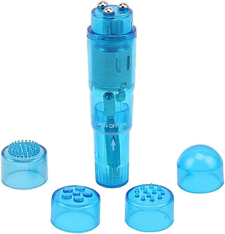 Finever Mini Handheld Massager with 4 Heads - Pocket Pen for Body, Face ...
