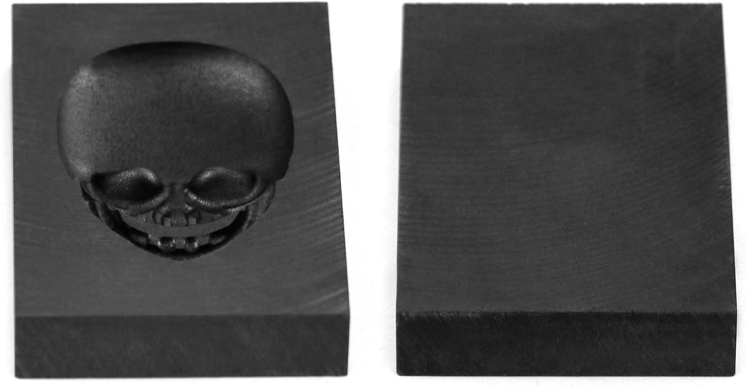 QWORK Casting Mold Skull Graphite Casting Ingot Mold Crucible Mould for ...