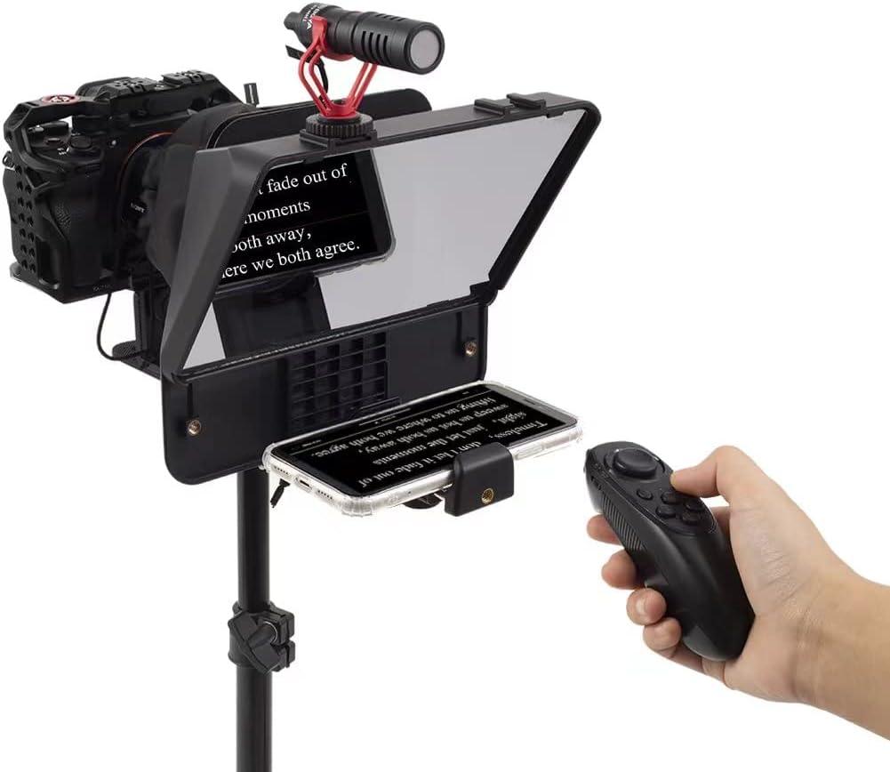 Inmei A10 Portable Teleprompter with Phone Holder & Remote Control ...
