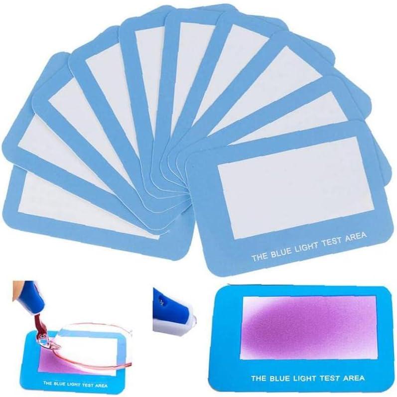 10pcs PVC Anti-Blue Light Test Card - UV Test Accessory for Glasses ...