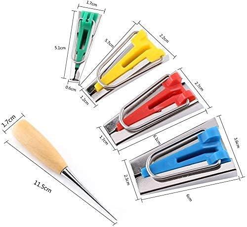 Yosoo Fabric Bias Tape Maker Awl Kit Set - Sewing Quilting Binding Tool ...