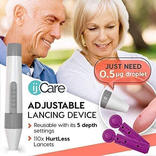 OhCare Lite Blood Sugar Test Kit - Glucometer with Strips, Lancets ...