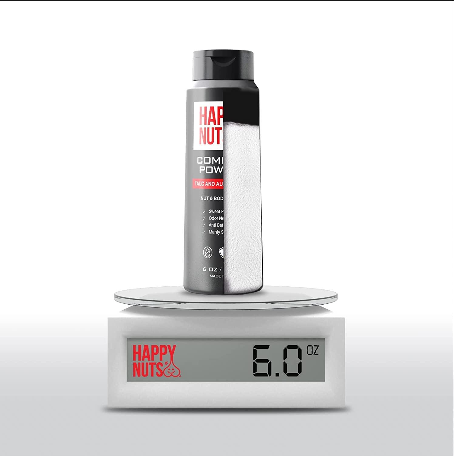 Happy Nuts Comfort Powder - Anti-Chafing Body Powder for Men - 6 Ounce ...