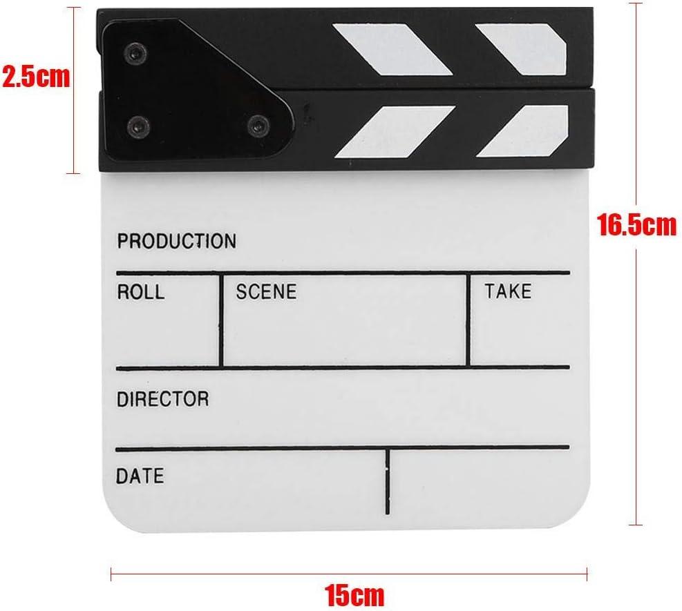 Mini Acrylic Director Clap Board with Pen - Black and White Movie Film ...