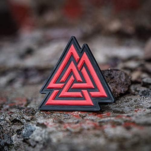 M-Tac Valknut Viking Norse Rune Morale Patch - Red PVC Military ...