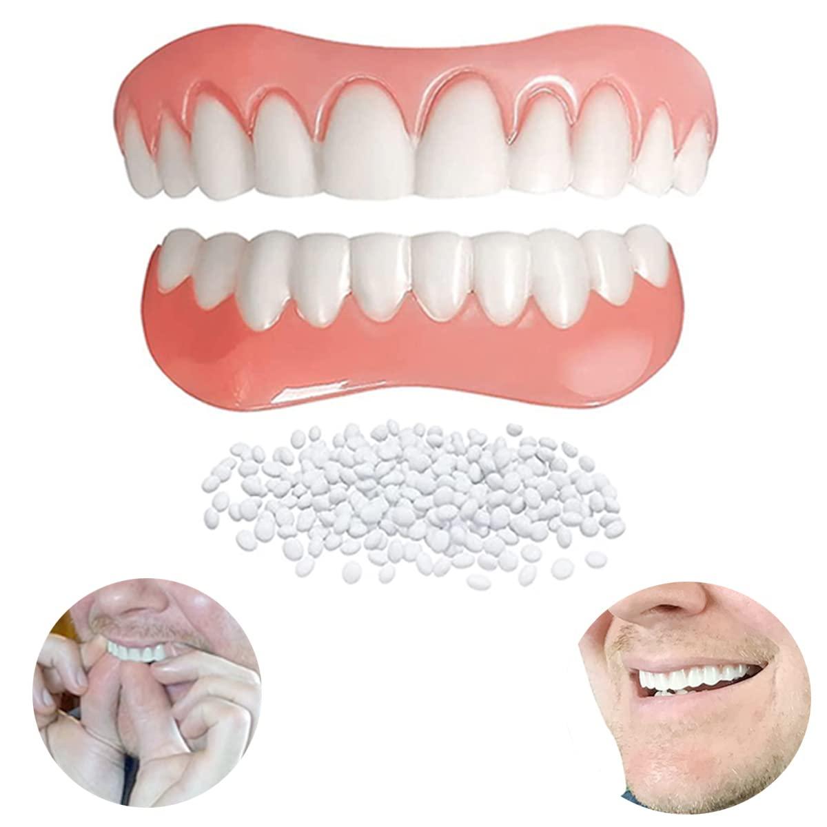 Instant Fake Teeth Dental Veneers - Upper & Lower Jaw Dentures Repair ...