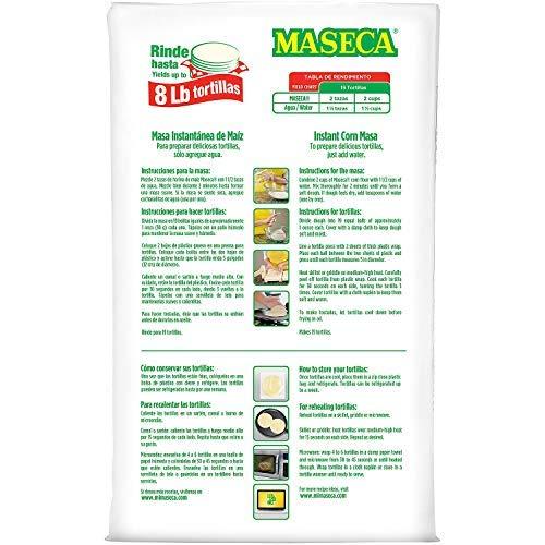 White Maseca Corn Flour Gluten Free 2 Kg 4.4 lb - Authentic Mexican ...
