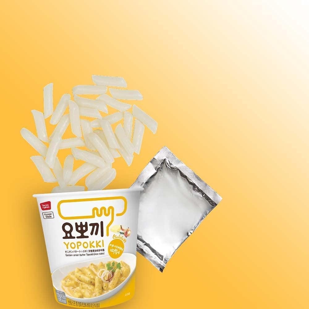 Yopokki Onion Butter Tteokbokki Cup - Korean Topokki Instant Rice Cake ...