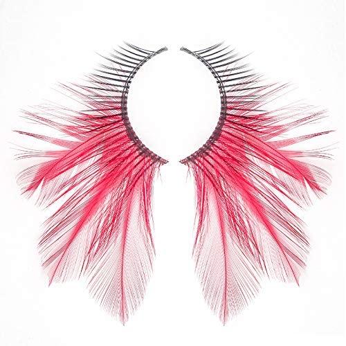 Dorisue Red Feather Eyelashes: Sexy Red Winged Costume Lashes for ...