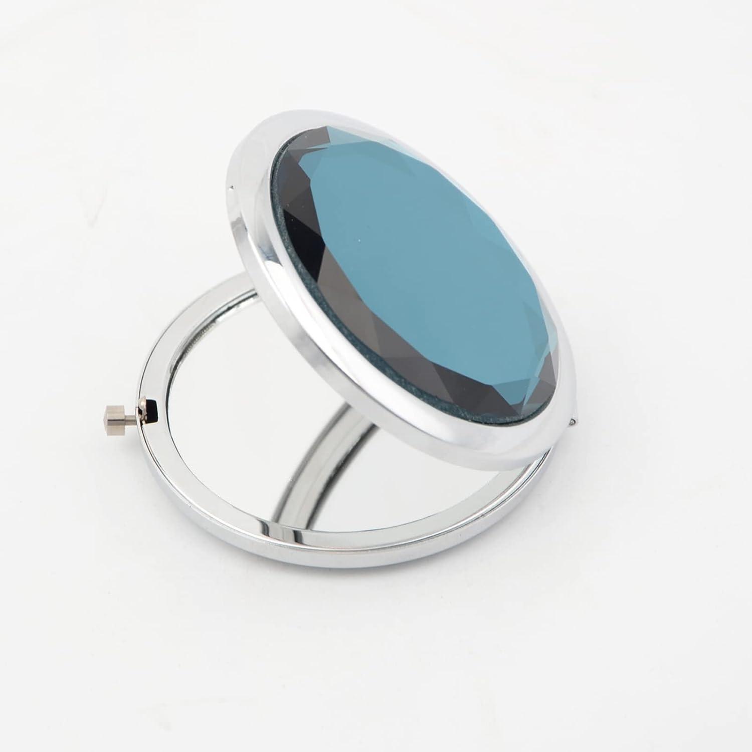 blue compact mirror