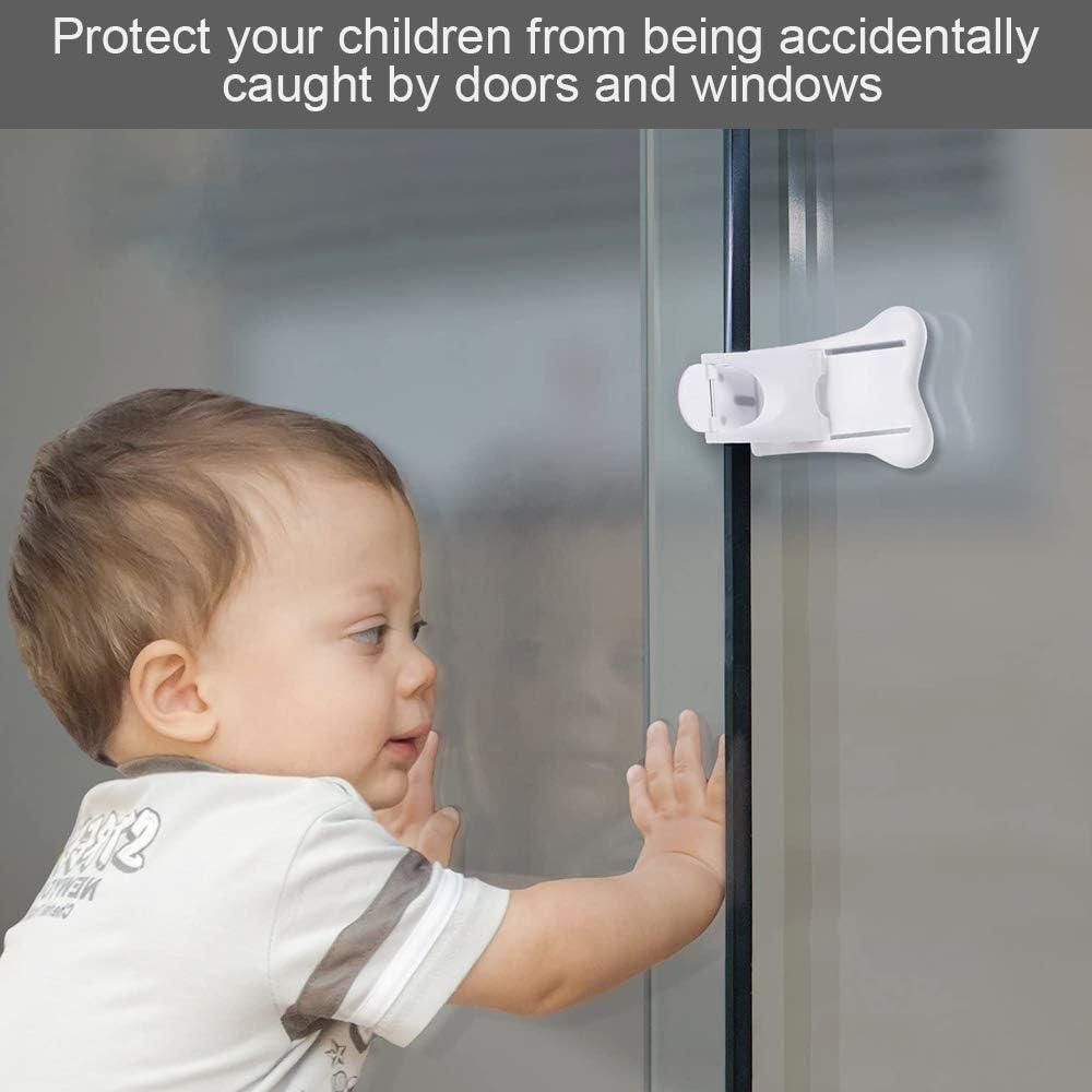 Olrwslg 4-Piece Sliding Door Lock Set - Child Safety Lock for Windows ...