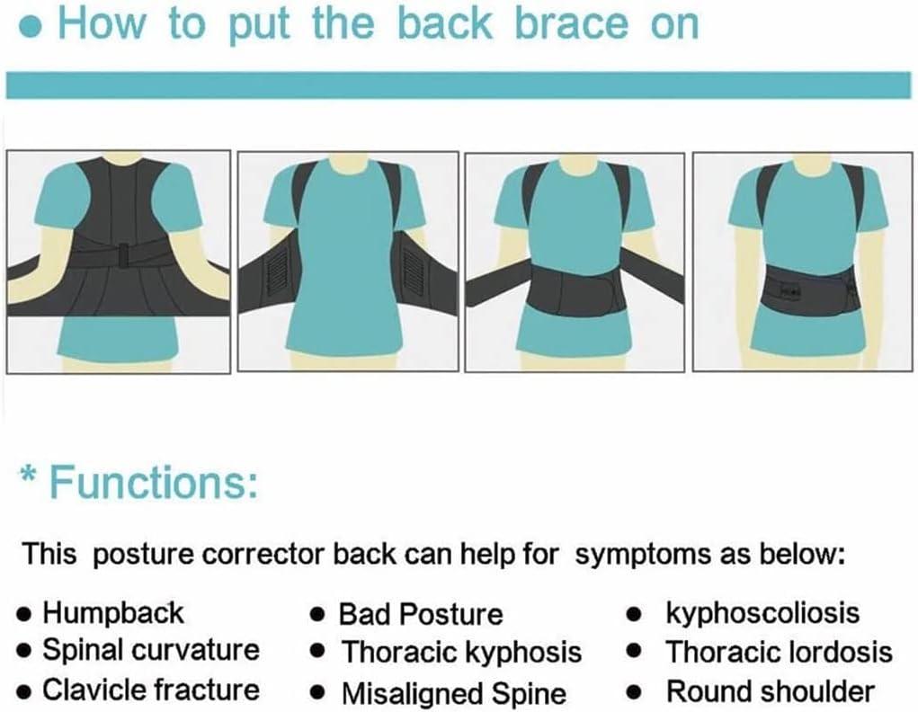 Adjustable Posture Corrector Back Support Shoulder Back Brace Posture ...