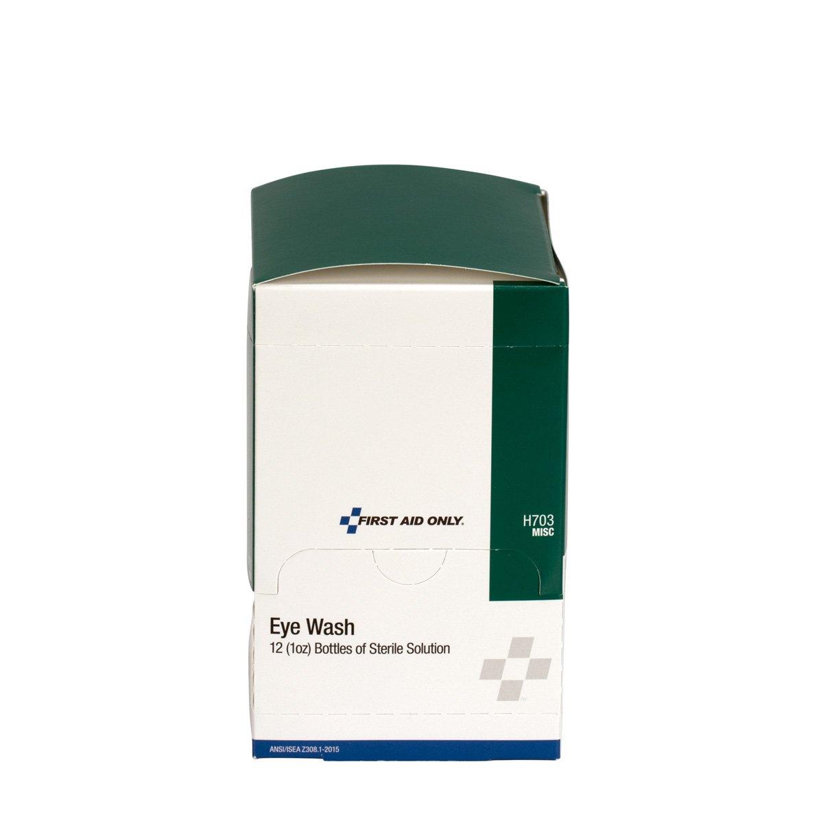 First Aid Only Eye Wash 1oz Bottle - Box of 12 (H703) | Essential Eye ...