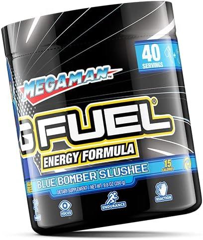 G Fuel Mega Man Blue Bomber Slushee Elite Energy Powder - 9.8 oz (40 ...