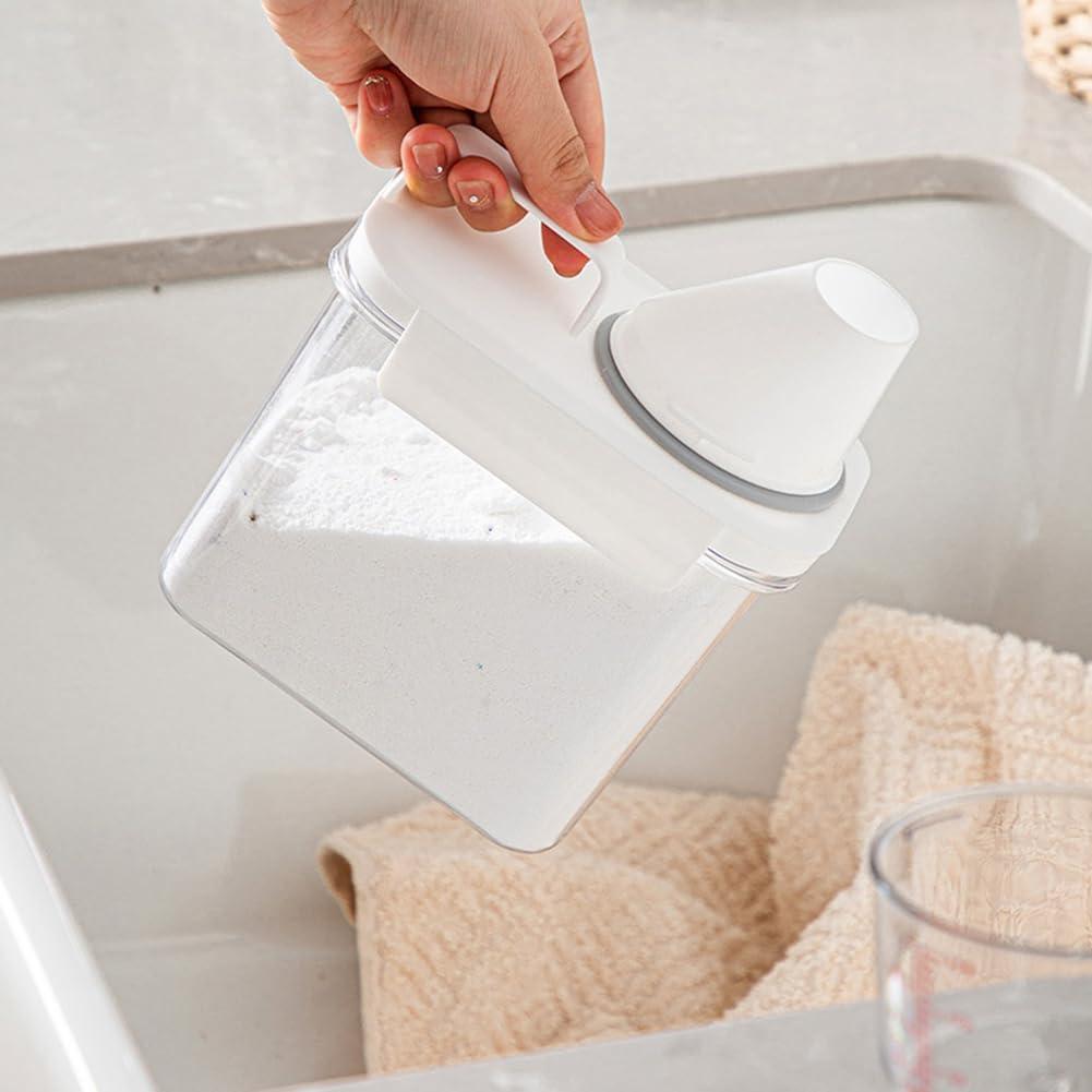 1100ML Airtight Laundry Detergent Dispenser with Measuring Cup ...