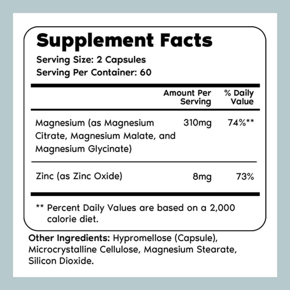 Primal Harvest Magnesium Supplement Complex 310mg - Glycinate, Citrate ...