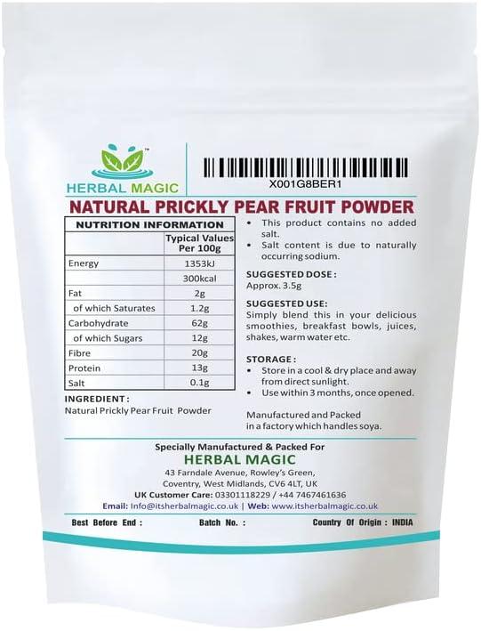 Herbal Magic Prickly Pear Fruit Powder - Nopal Cactus 200g - Pure ...