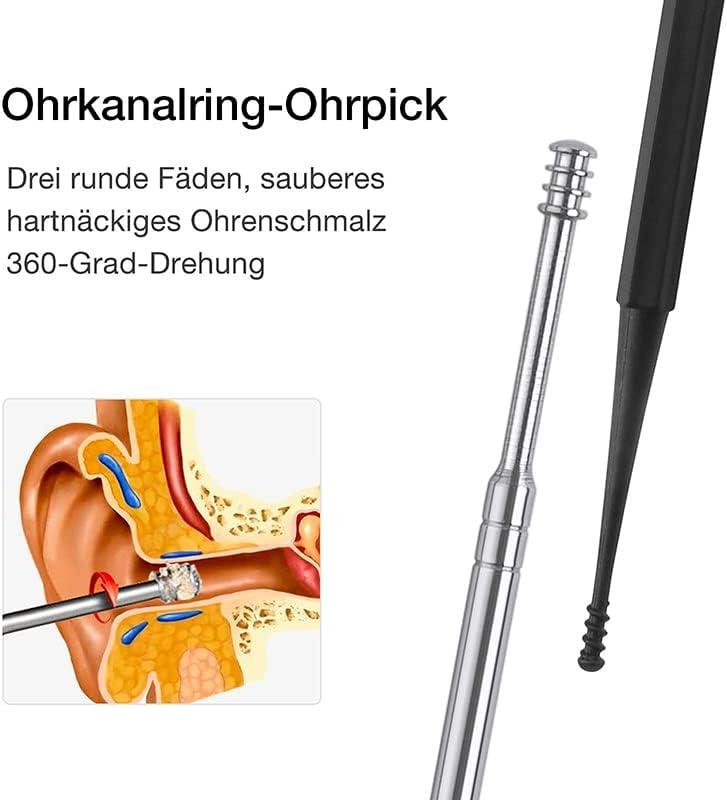 7 in 1 Stainless Steel Ear Cleaner Set - Earwax Removal Tool for Adults ...