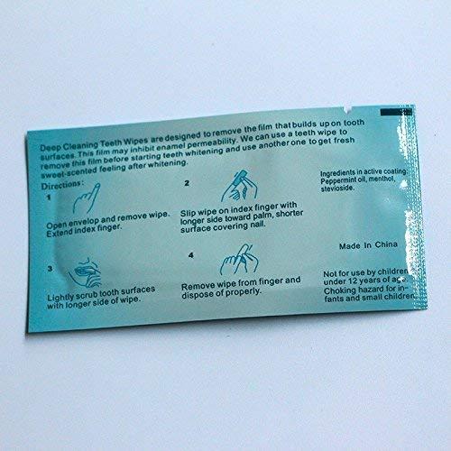 Mint Textured Finger Teeth Wipes Brush Ups - Pack of 100 - Dental Clean ...