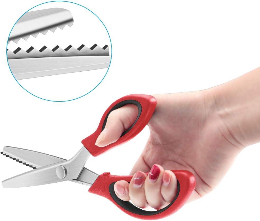 Pinking Shears 9 Inch Professional Zig Zag Cut Scissors with Comfort ...