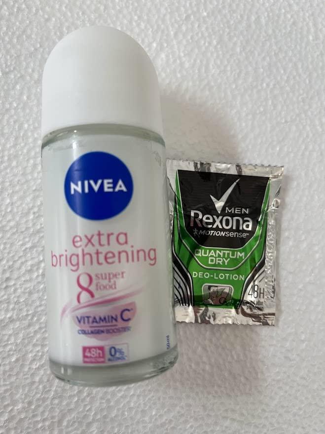 Nivea Extra Brightening Anti-Perspirant Deodorant 50ml + Rexona Quantum ...