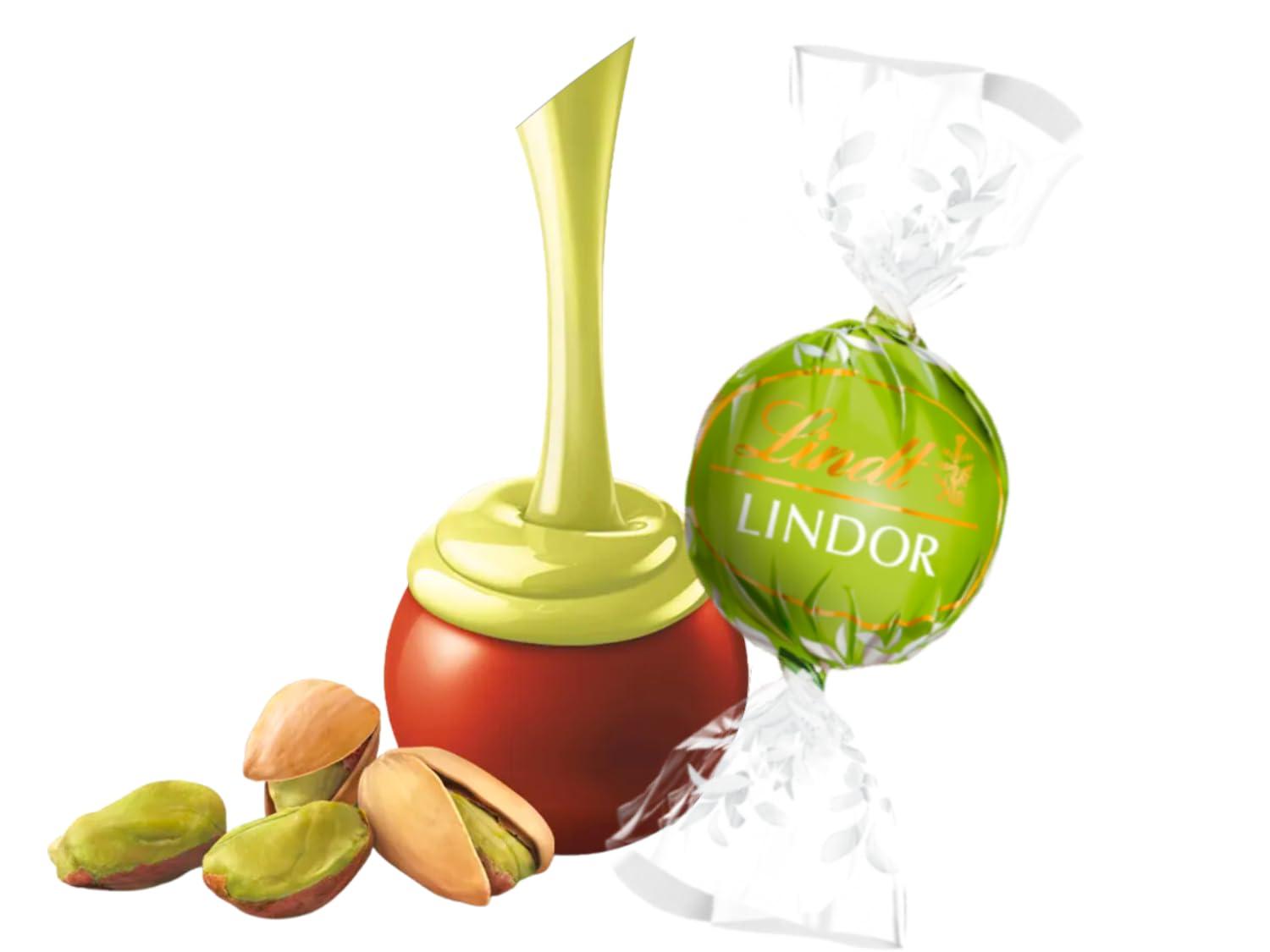 Lindt Lindor | Pistachio Milk Chocolate Green Truffle Balls (24 ...